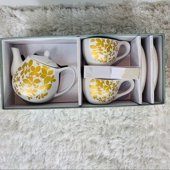 Teavana | Kitchen | Teavana Tea Set Gold Winter Garden 5 Piece | Poshmark